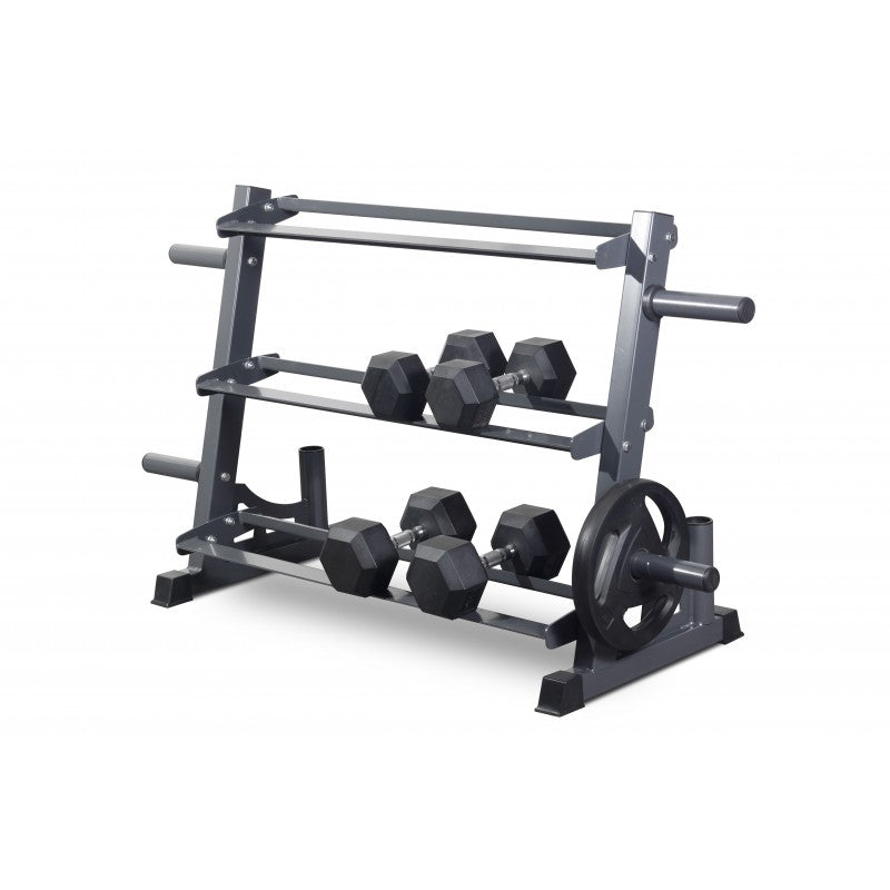 Dumbbell & Weight 3 Tier D/Bell Storage Rack – Trojan Fitness