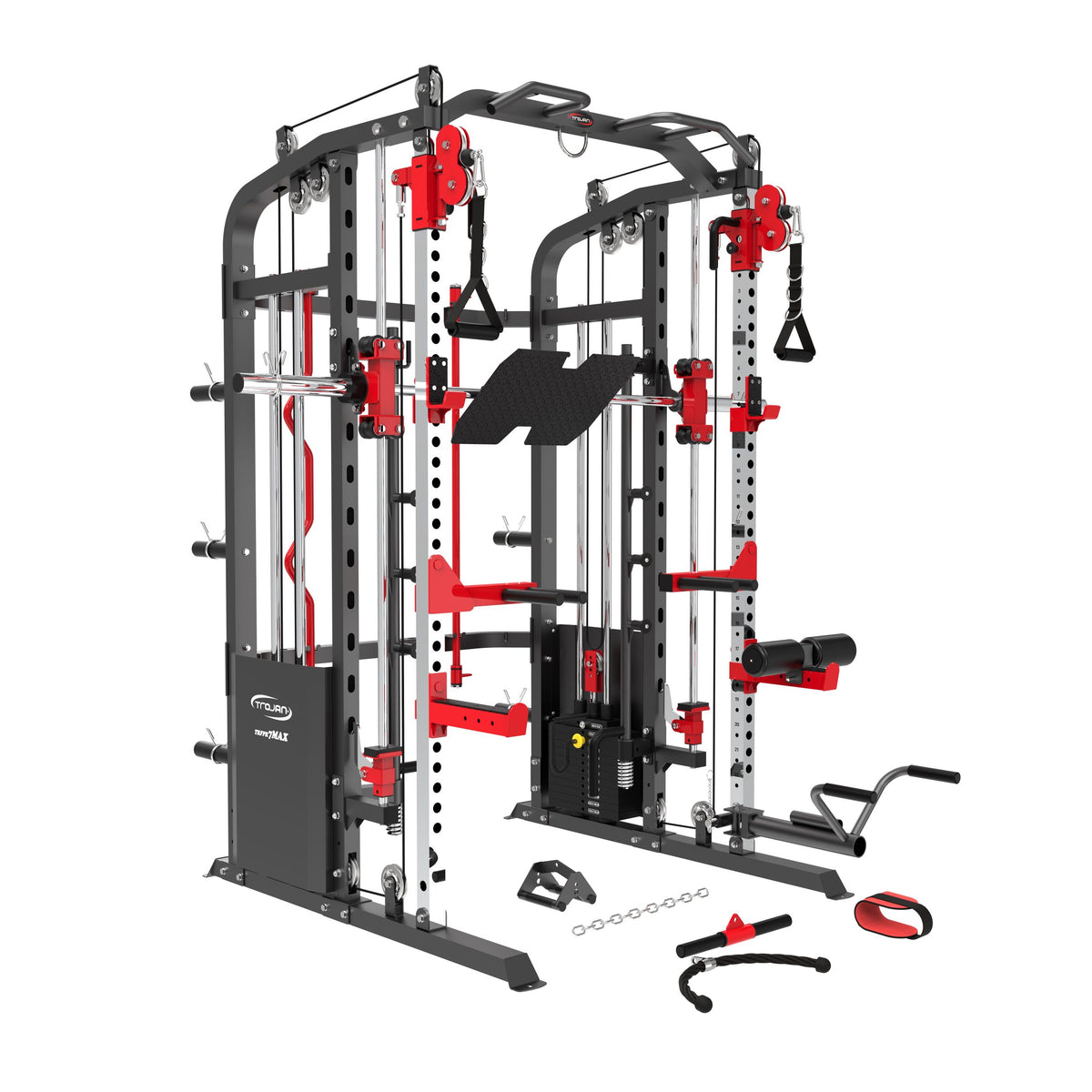 Smith Machine Functional Trainer FPR7MAX + 2 X 72 Kg Weight Stacks + L ...