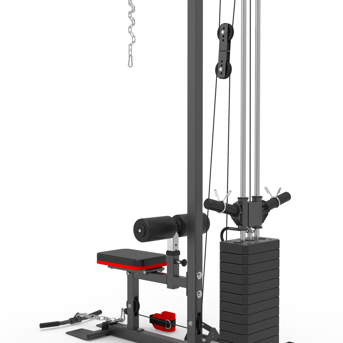 Trojan Lat Pull Down / Low Pulley Machine 70 Kg Stack + Bull Horns ...